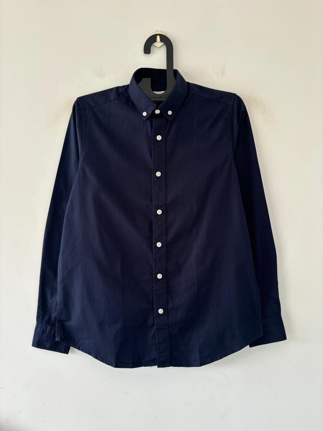 Midnight blue solid shirt