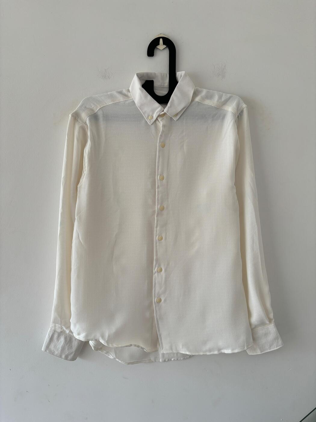 Crystal white crushed shirt